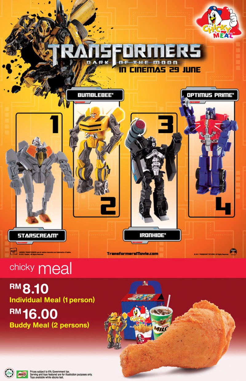 Wishlist Transformers: KFC Dark Of The Moon Chicky Meal Optimus Prime ...
